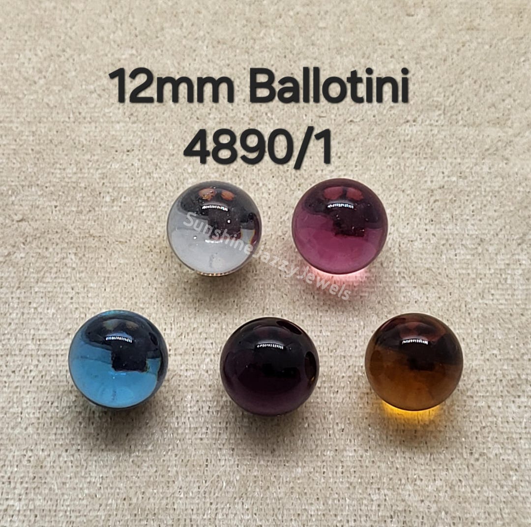 4pc Swarovski Crystal 12mm Ballotini 4890/1 Fancy Stones; 5 Colors ...