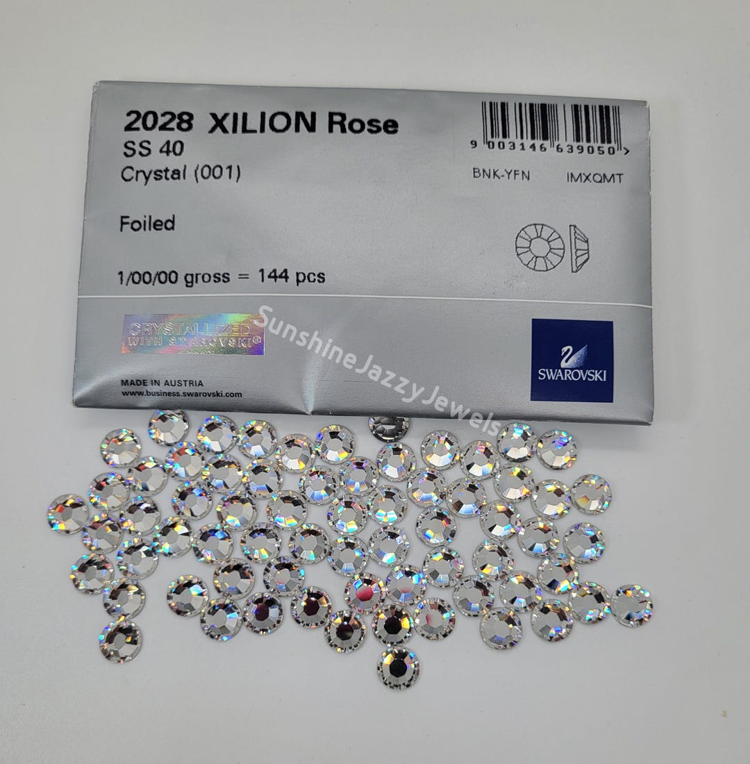 Factory Pack Swarovski Crystal Clear Ss40 8.5mm Round Flatback Rhinestone 2028 144pc - Etsy