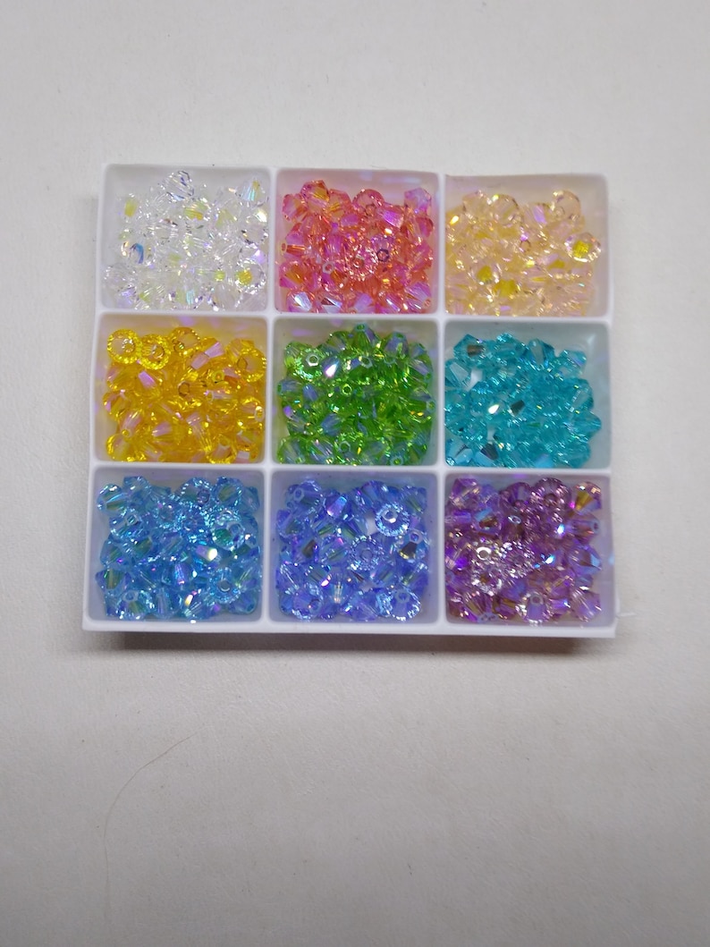 24pc Swarovski Crystal Shimmer 2X 4mm Bicone 5328 Beads 8 - Etsy