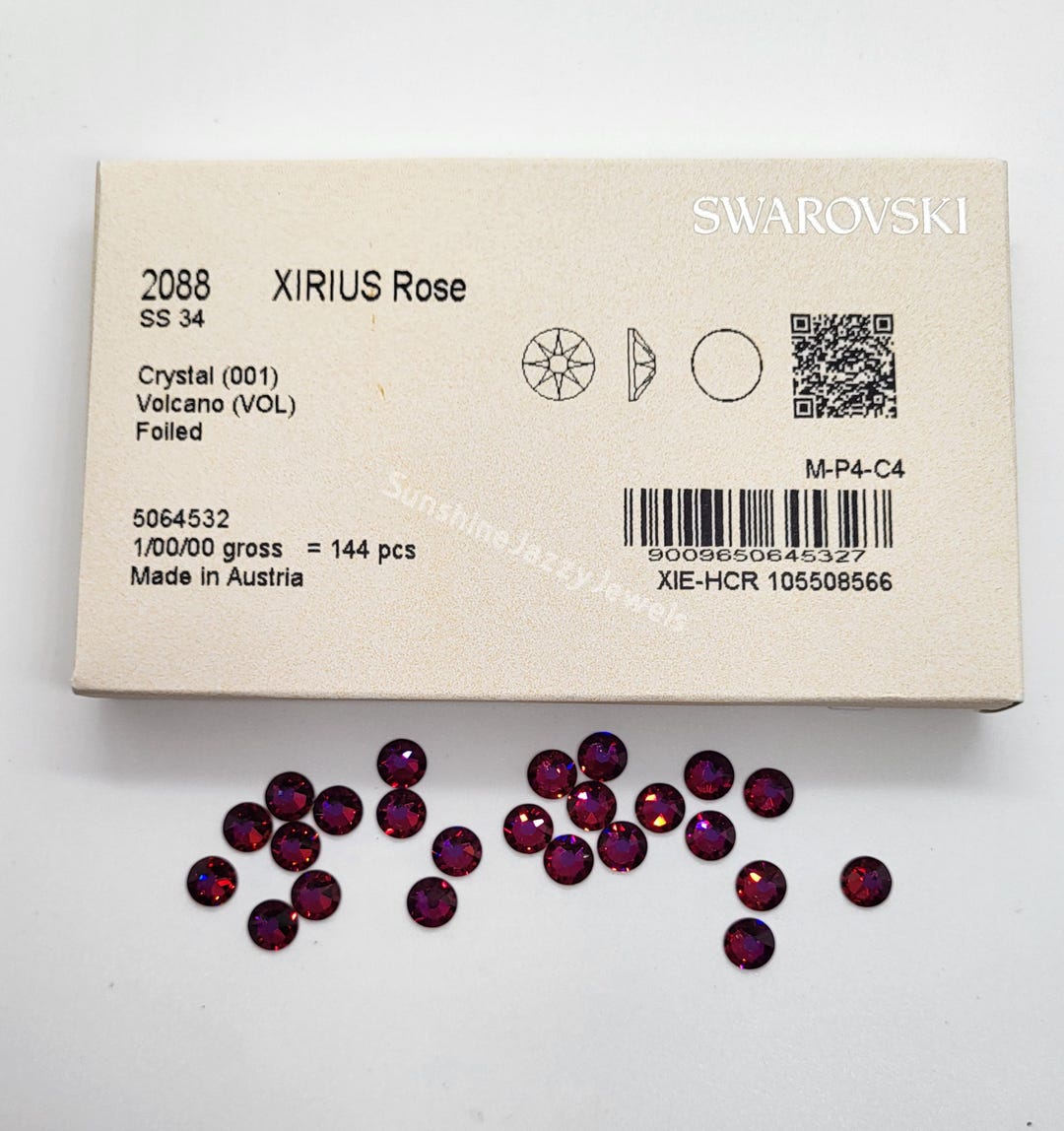 Factory Pack Swarovski Crystal Volcano Ss34 Flatback Round Rhinestone ...