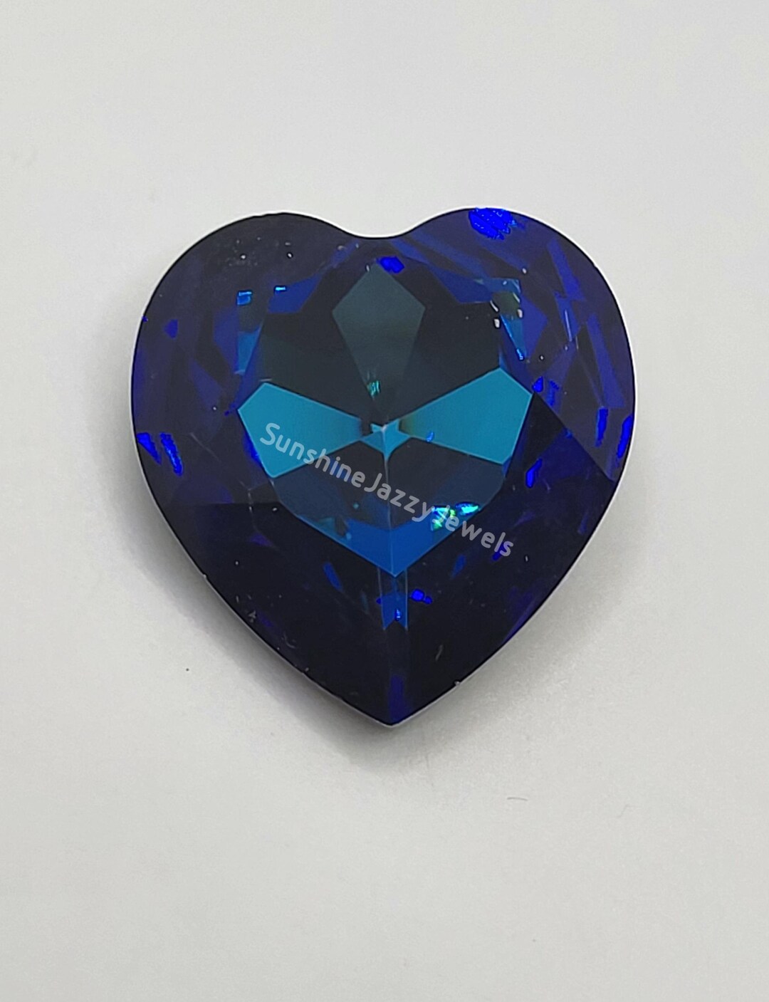 Swarovski Crystal Bermuda Blue 28mm Heart 4827 Fancy Stone; Large! Rare ...