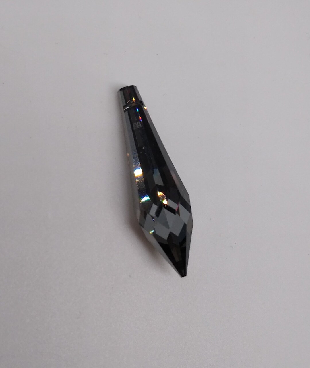 Swarovski Crystal Silver Night 40mm Icicle 8611 Pendant/ Prism; Logo ...