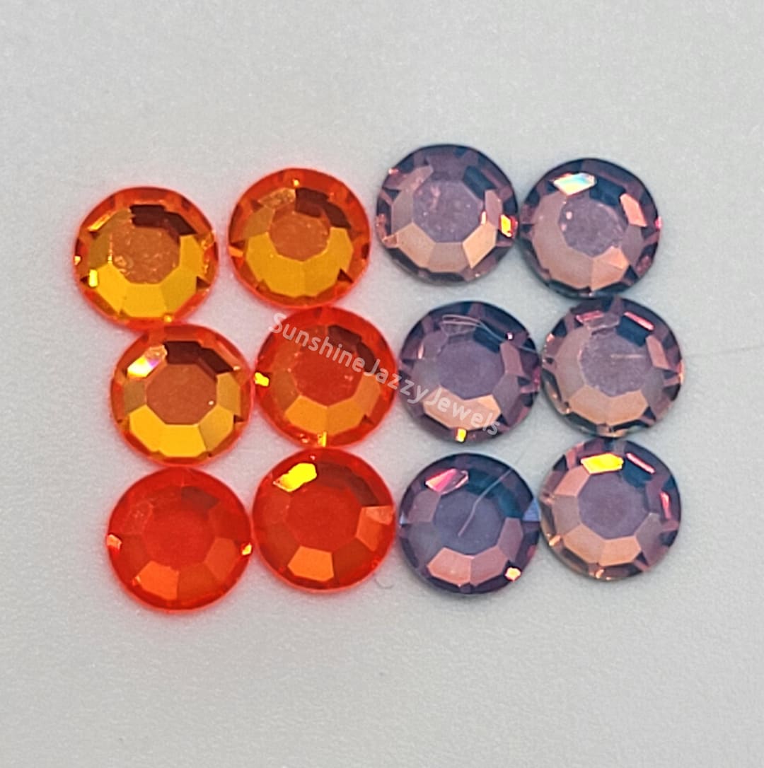 50pc Swarovski Crystal Ultra Colors Ss20 5mm Flat Back Round Rhinestone ...