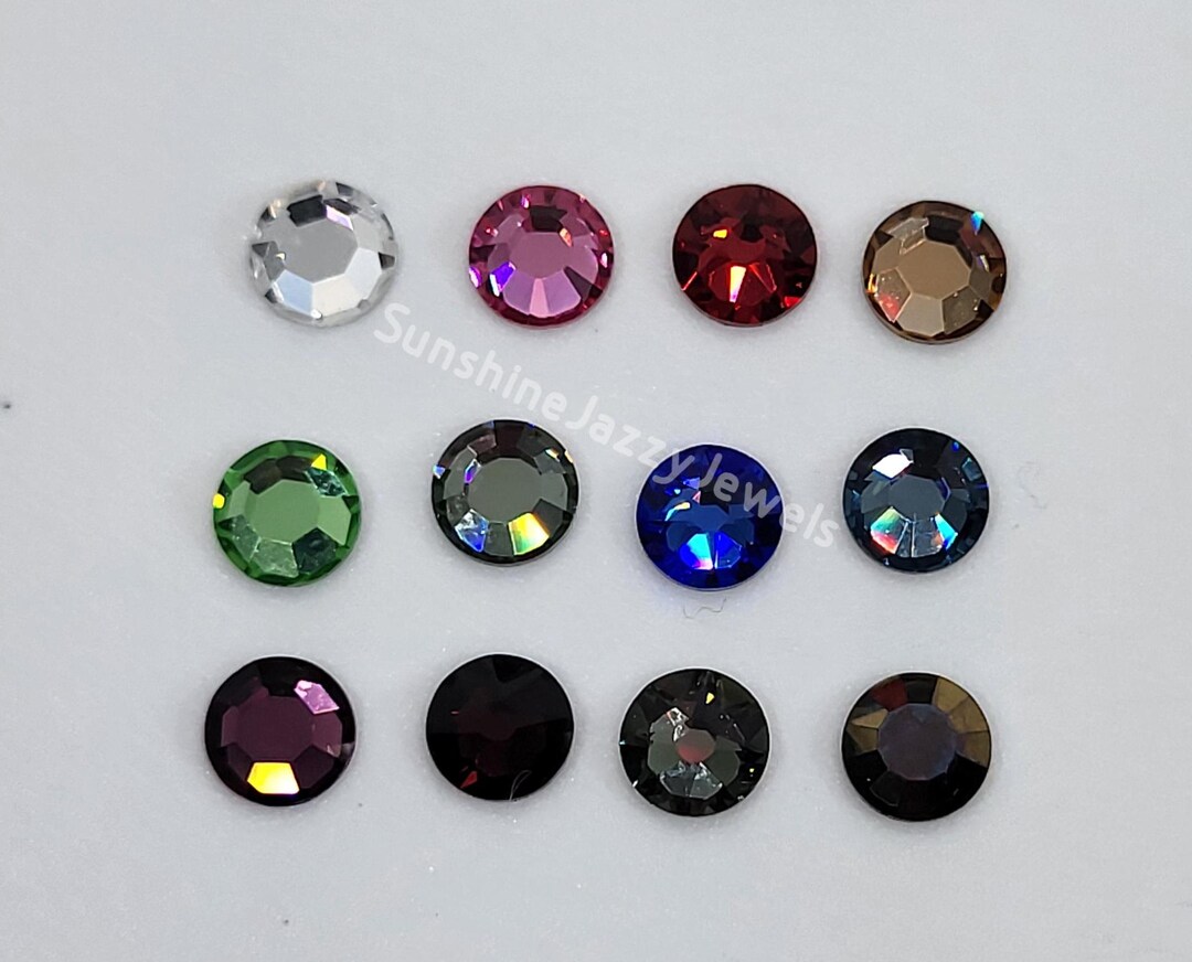 50pc Swarovski Crystal Ss20 5mm Flat Back Round Rhinestone 2000 ...