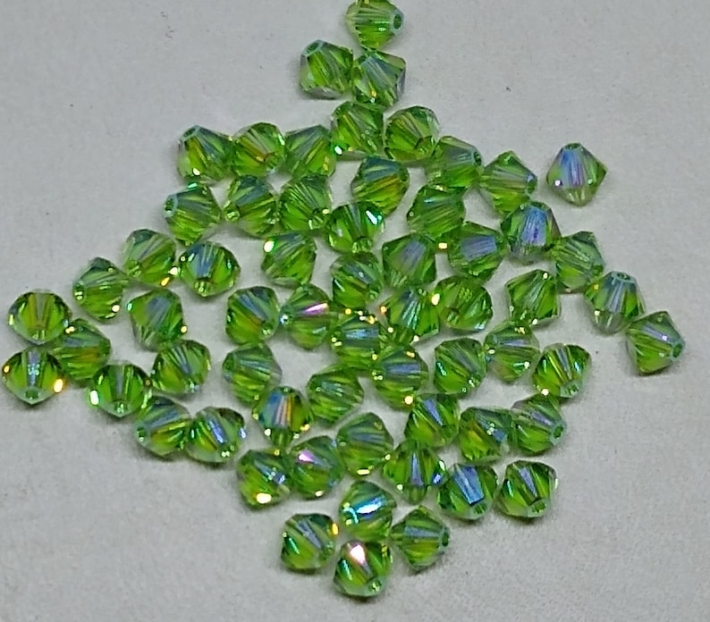 24pc Swarovski Crystal Shimmer 2X 4mm Bicone 5328 Beads 8 - Etsy