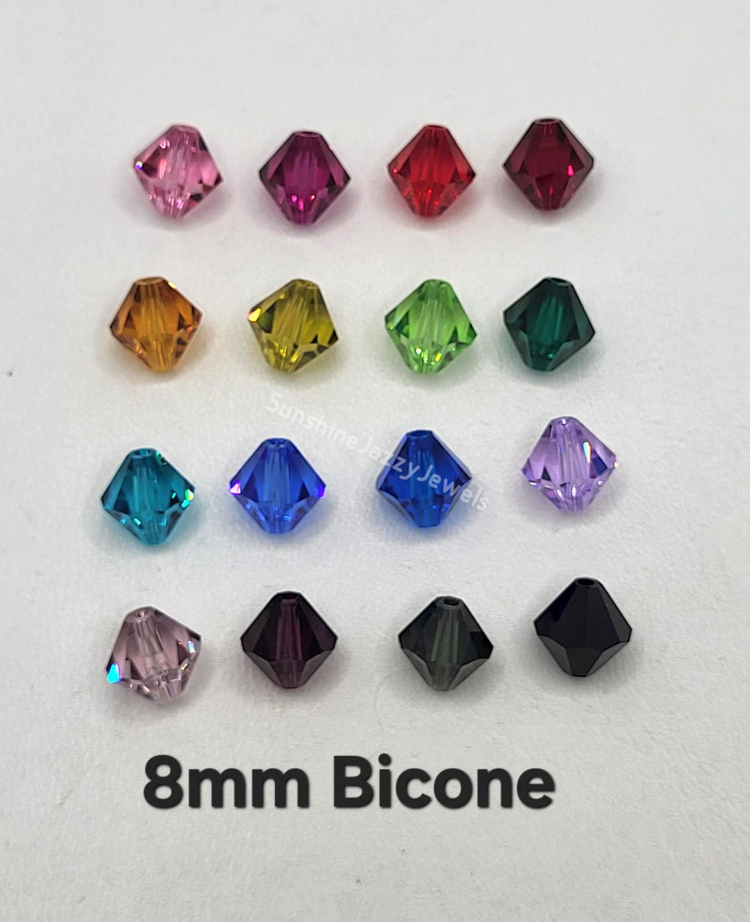 12pc Swarovski Crystal 8mm Bicone Beads; MANY COLOR CHOICES!! - Etsy