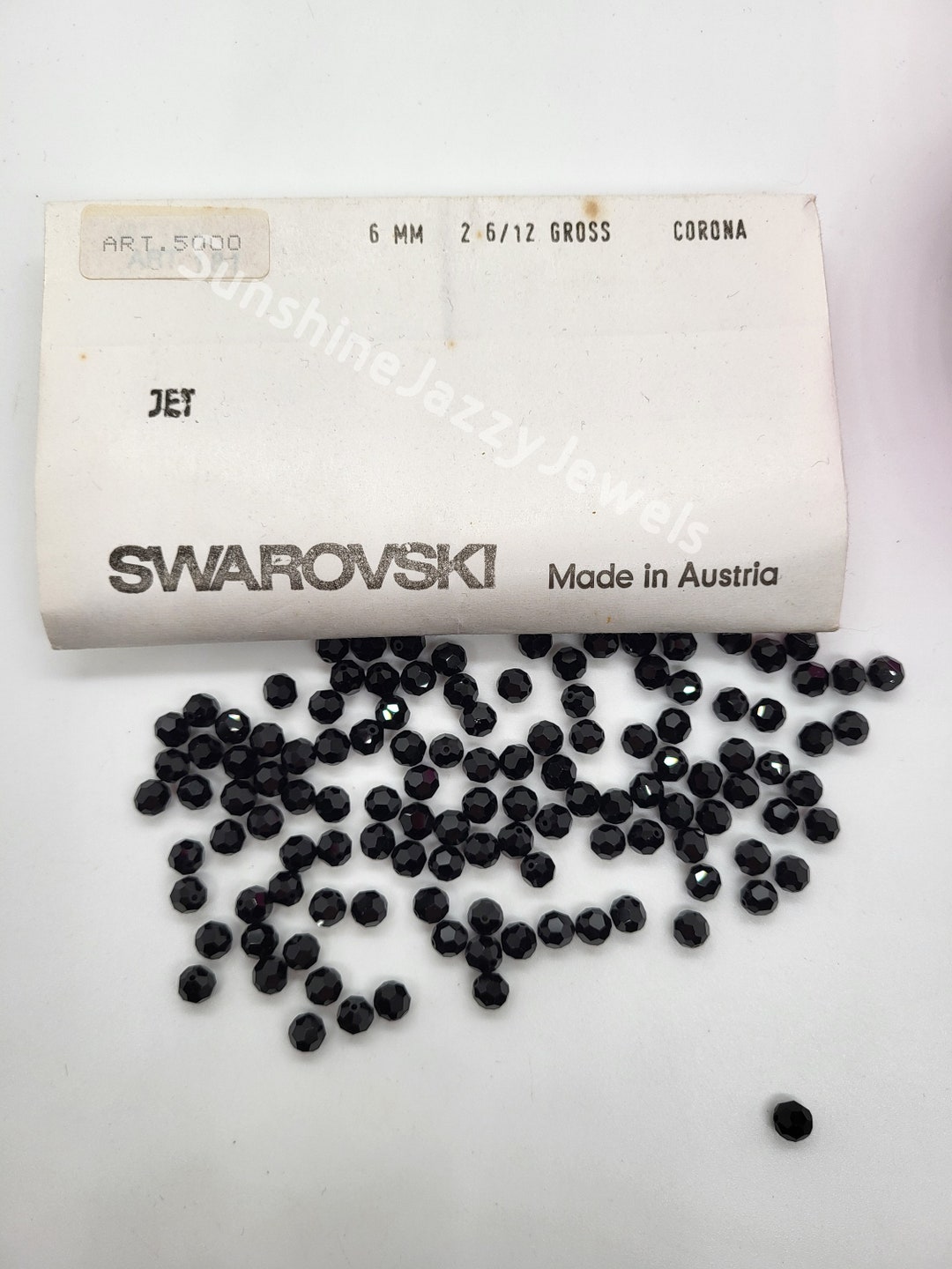 Factory Pack Swarovski Crystal Jet Black 6mm Faceted Round 5000 Beads; 360pc - Etsy