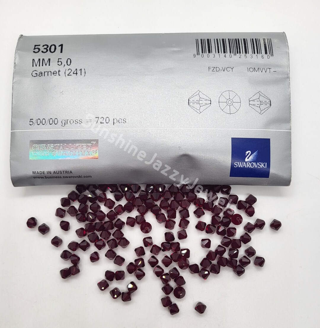 Factory Pack Swarovski Crystal Garnet 5mm Bicone 5301 Beads; 720pc ...