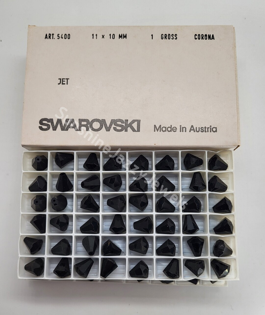Factory Pack Swarovski Crystal Jet Black 11x10mm Faceted Cone 5400 ...
