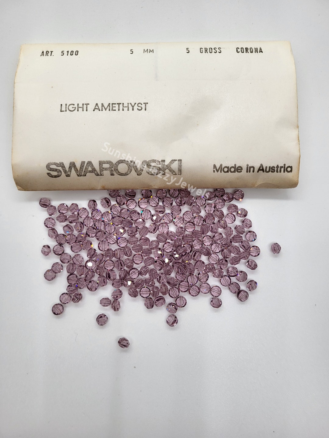 Factory Pack Swarovski Crystal Light Amethyst 5mm Faceted Lentil 5100 ...