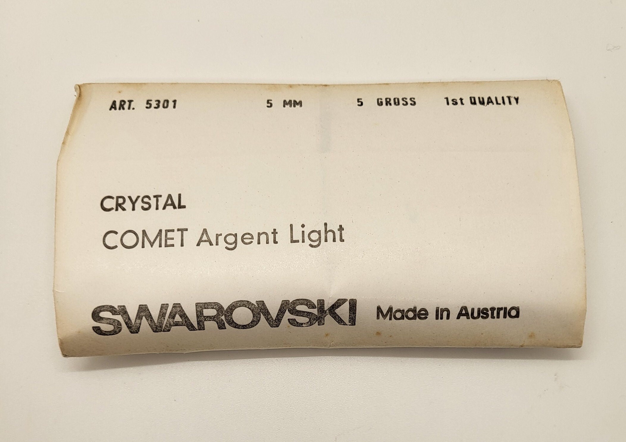 Factory Pack Swarovski Crystal Comet Argent Light 5mm Bicone - Etsy