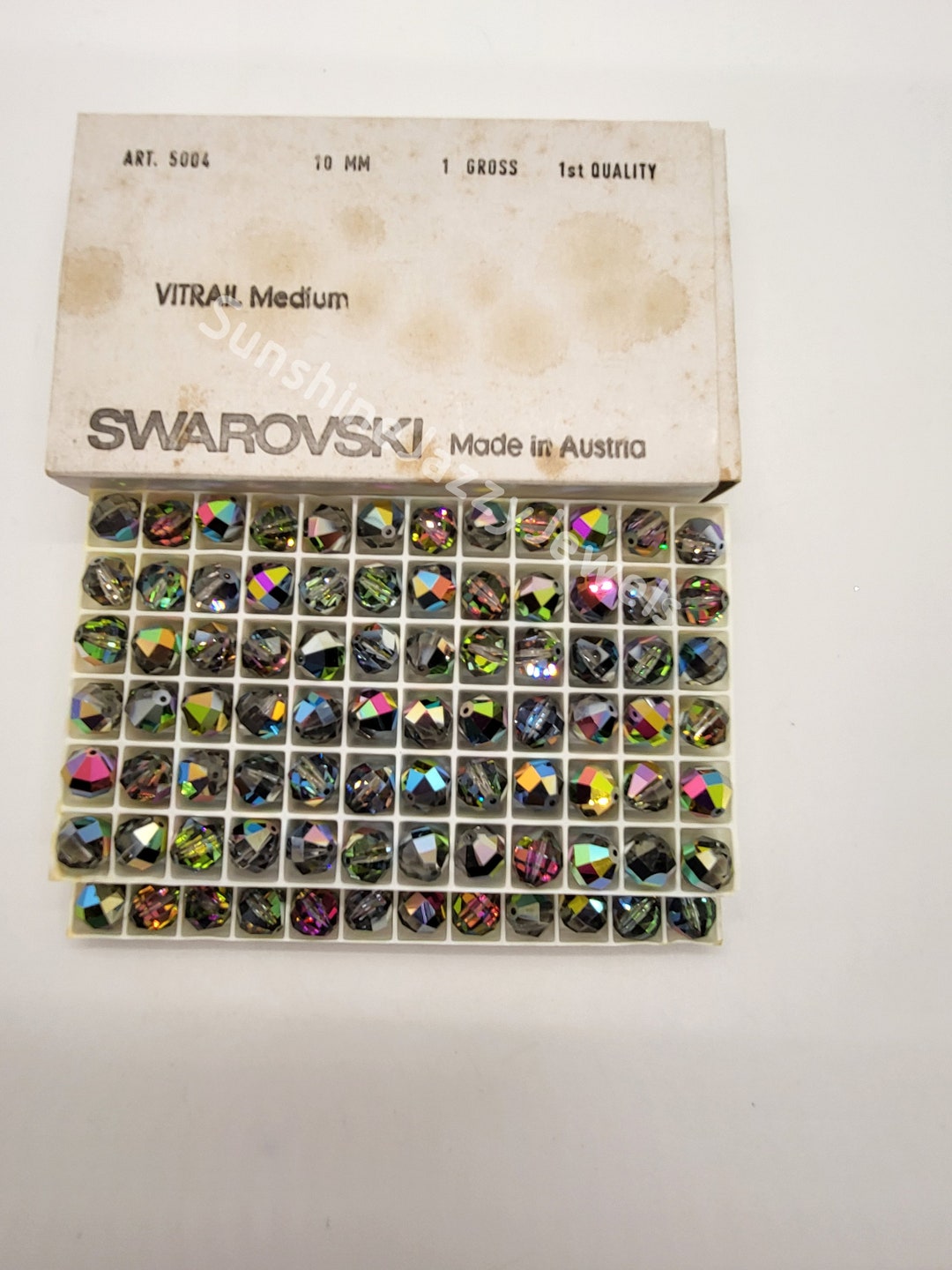 Factory Pack Swarovski Crystal Vitrail Medium 10mm Geometric Cut Round ...