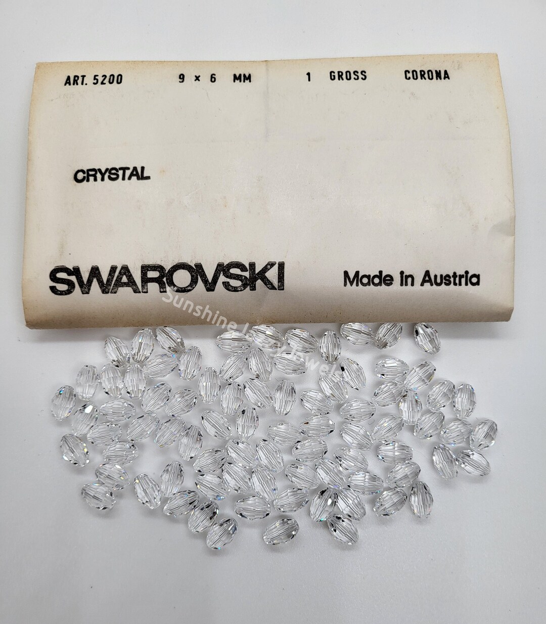 Factory Pack Swarovski Crystal Clear 9x6mm Faceted Oval 5200 Beads ...
