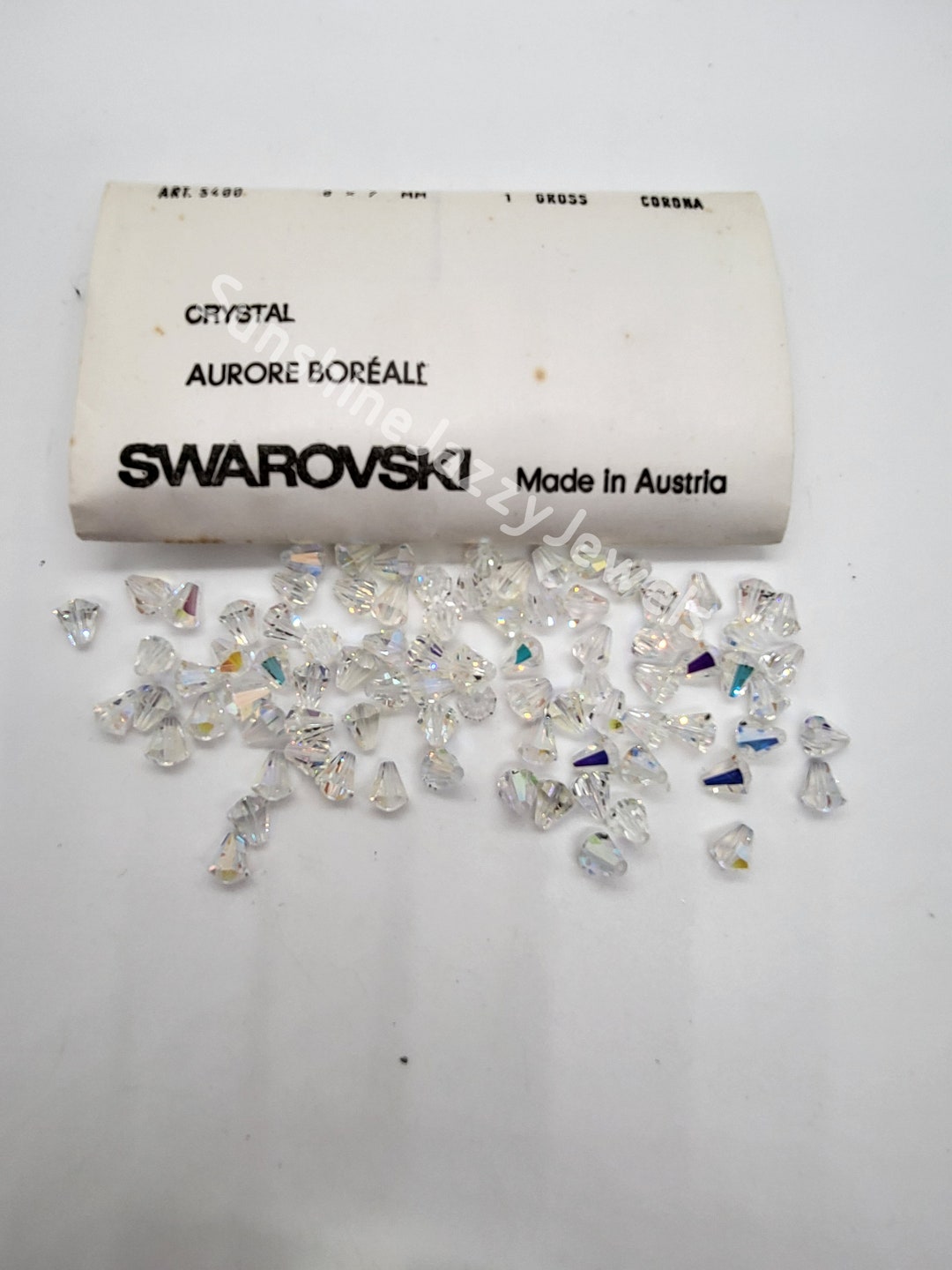 Factory Pack Swarovski Crystal Clear AB 8x7mm Faceted Cone 5400 Beads ...