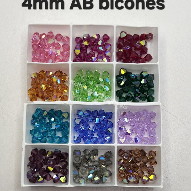 4mm Gray Bicone Crystals - Etsy