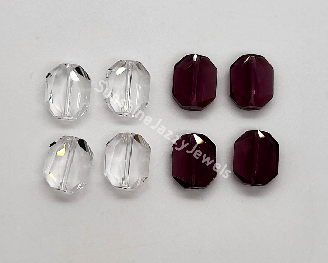 Swarovski Crystal Graphic 5520 Beads; 12mm (4 Beads) or 18mm (2 Beads); Amethyst or Clear - Etsy