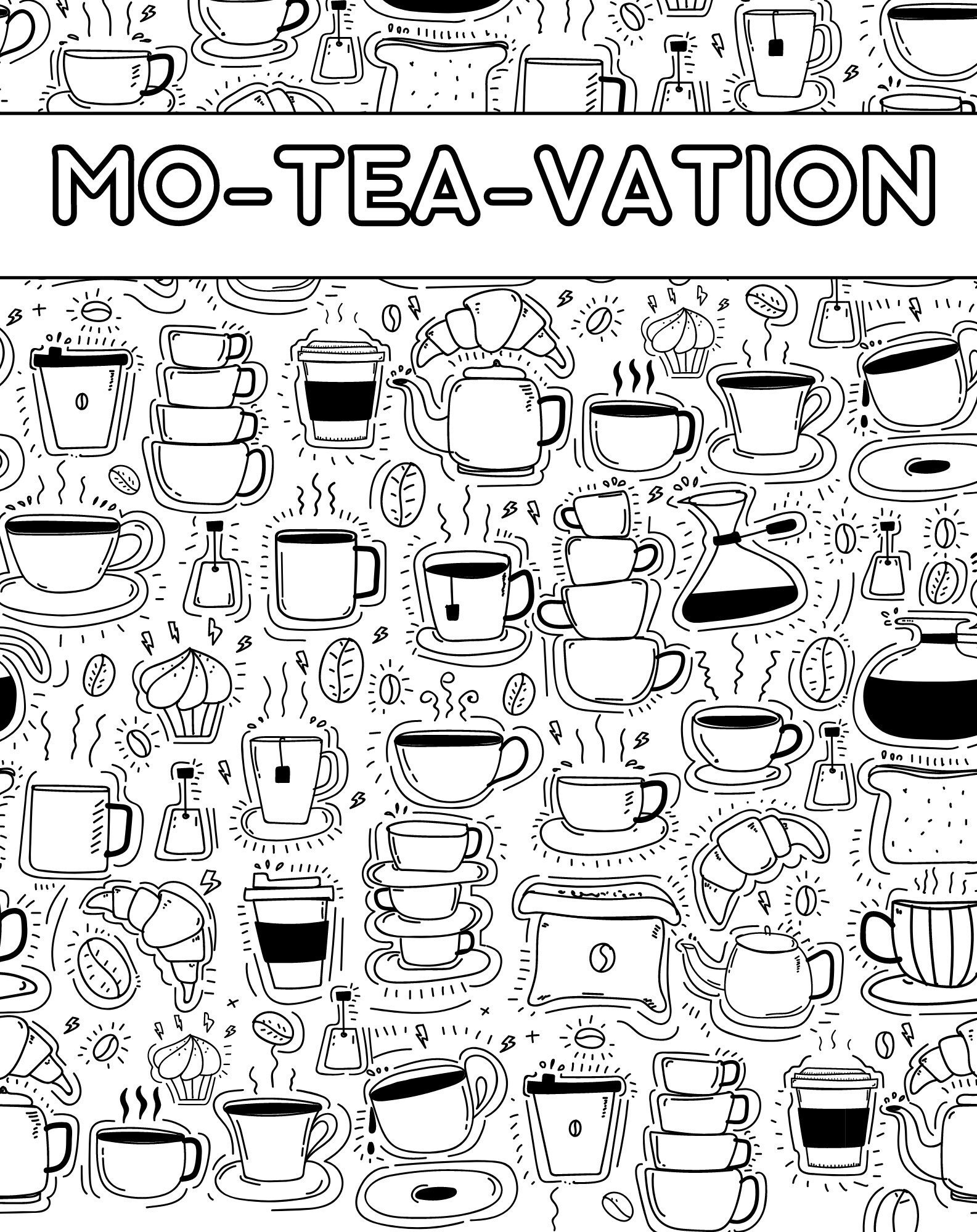 Tea Pun Coloring Page Printable - Etsy