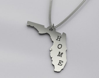 Florida Map Necklace | Etsy