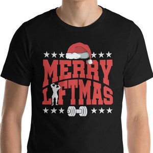 Merry Liftmas Funny Weight Lifting Fitness Gift Short-sleeve Men's T ...