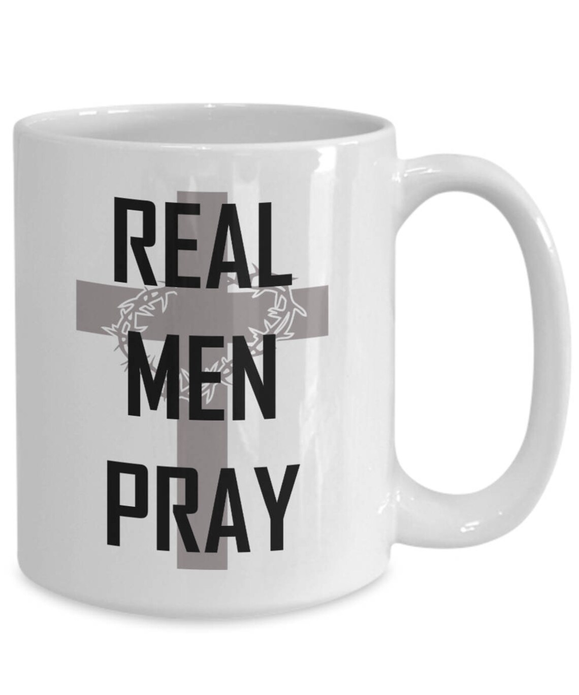 Real Men Pray Mug Christian Cross Prayer Encouragement Gift | Etsy