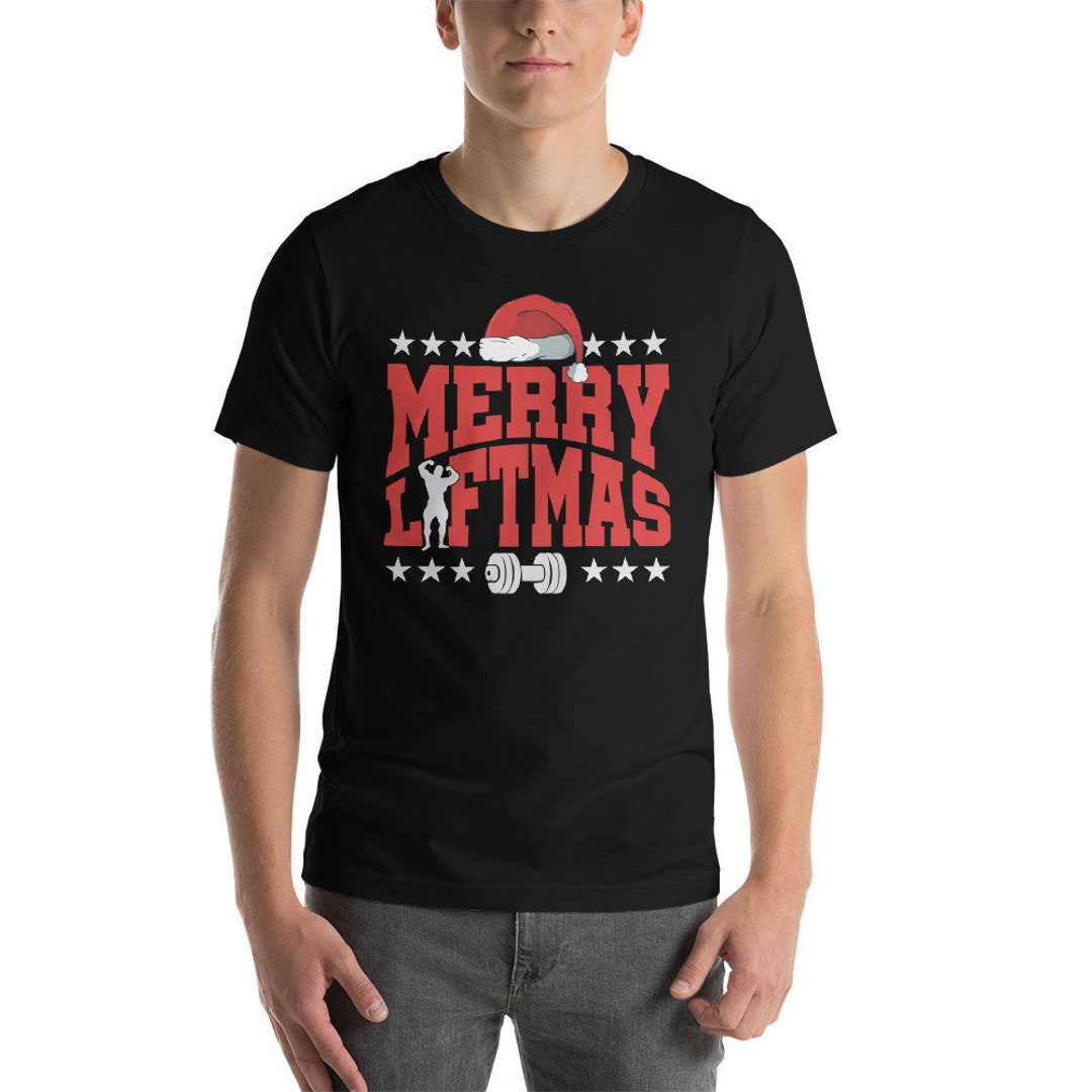 Merry Liftmas Funny Weight Lifting Fitness Gift Short-sleeve Men's T ...