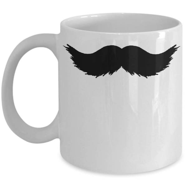 Mustache on Mug - Etsy