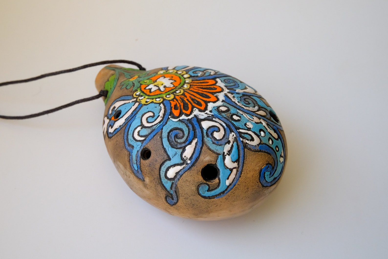 Ceramic Ocarina Spring Flower. Handmade Engraved Clay Flute - Etsy