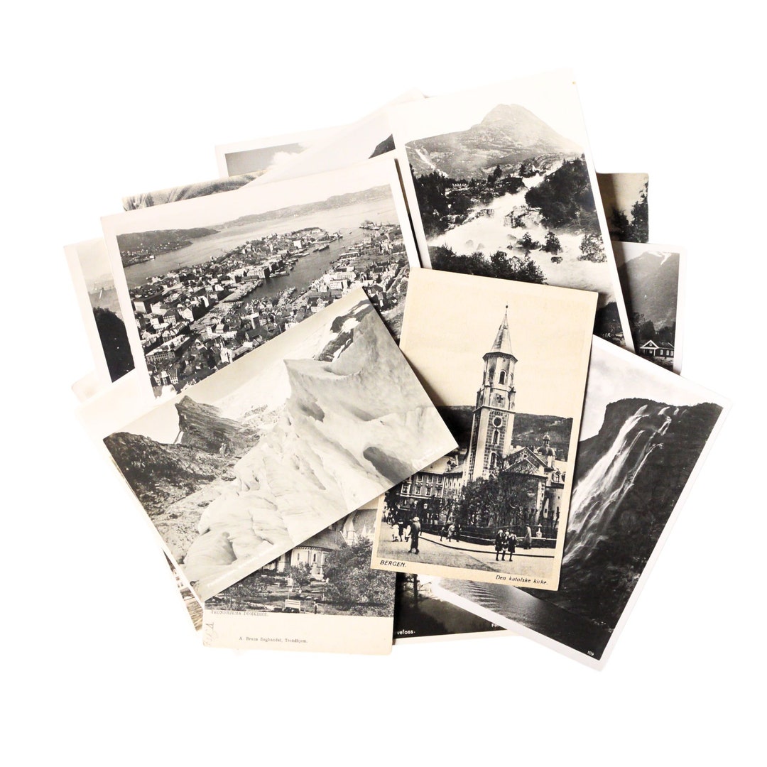 25 Pre-1945 Norwegian Postcards, Vintage Collectible Postcards From ...