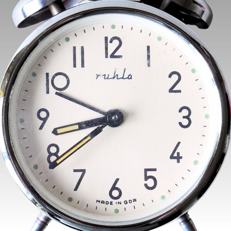 Red Mechanical Ruhla Alarm Clock From East Germany - Etsy