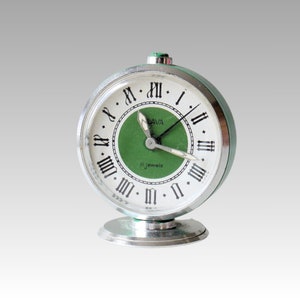 Green Mid-century Slava Alarm Clock From the USSR - Etsy