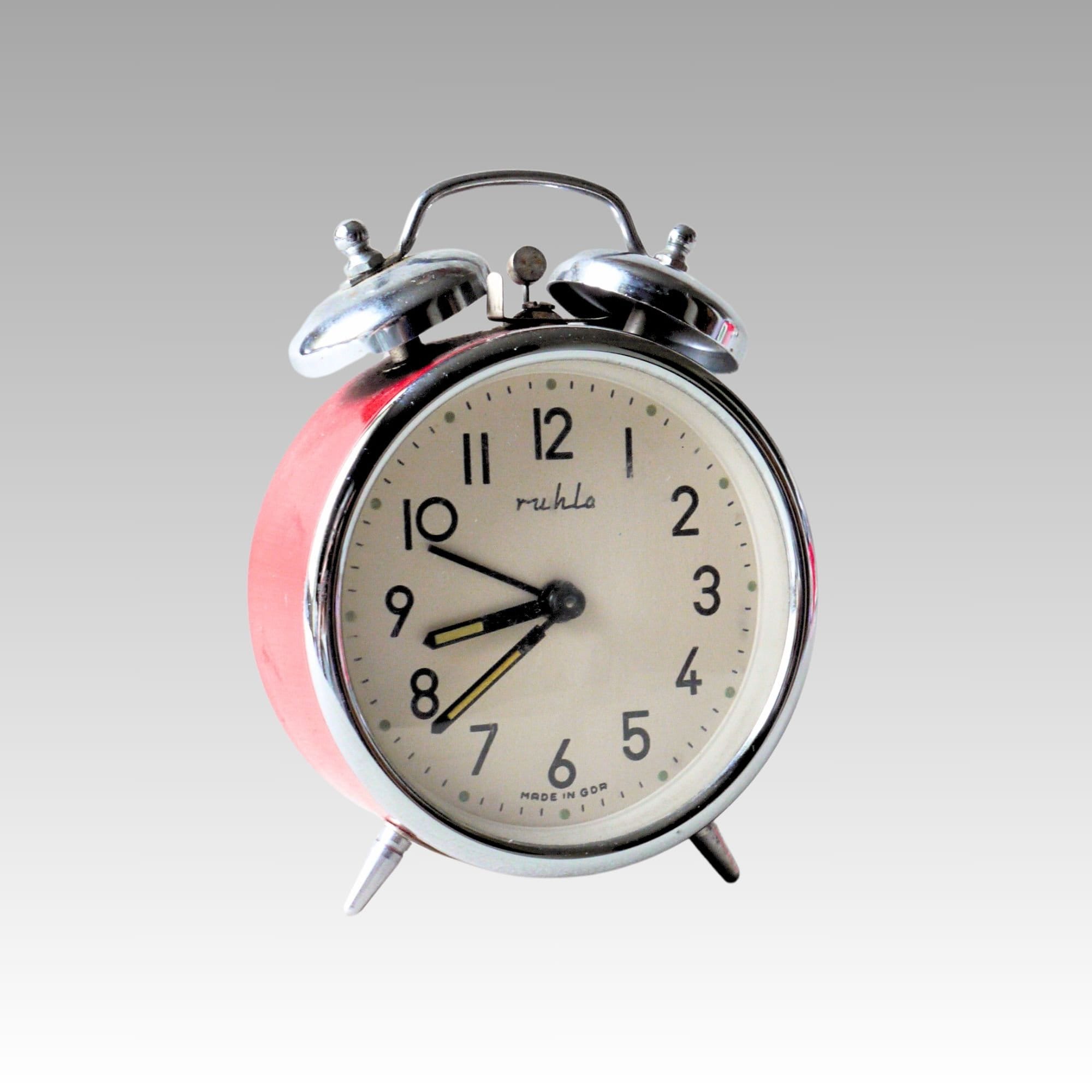 Red Mechanical Ruhla Alarm Clock From East Germany - Etsy