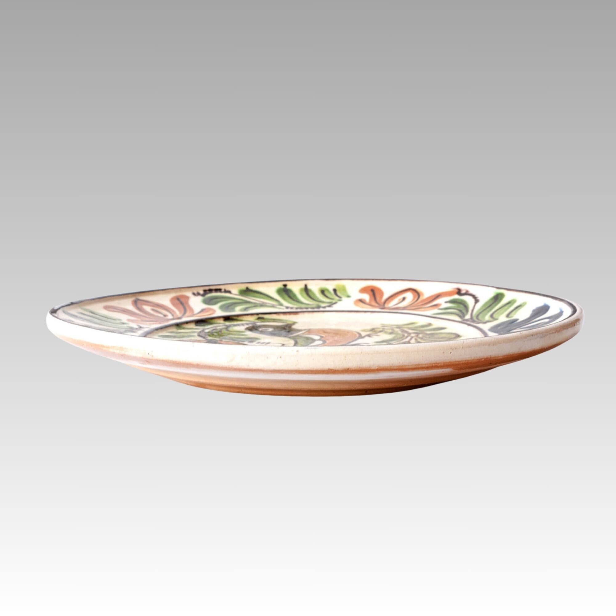 Traditional Korond Wall Hanging Plate With Bird and Flowers, Farmhouse ...
