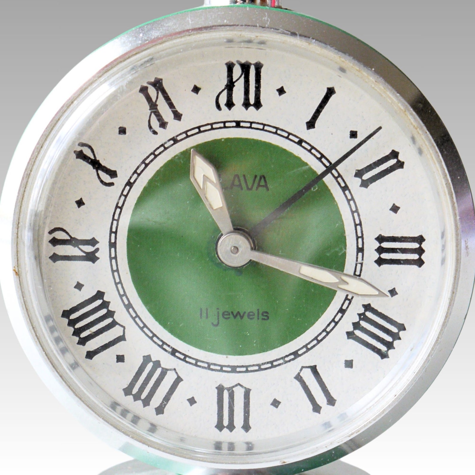 Green Mid-century Slava Alarm Clock From the USSR - Etsy