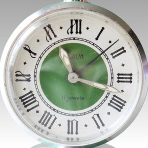 Green Mid-century Slava Alarm Clock From the USSR - Etsy