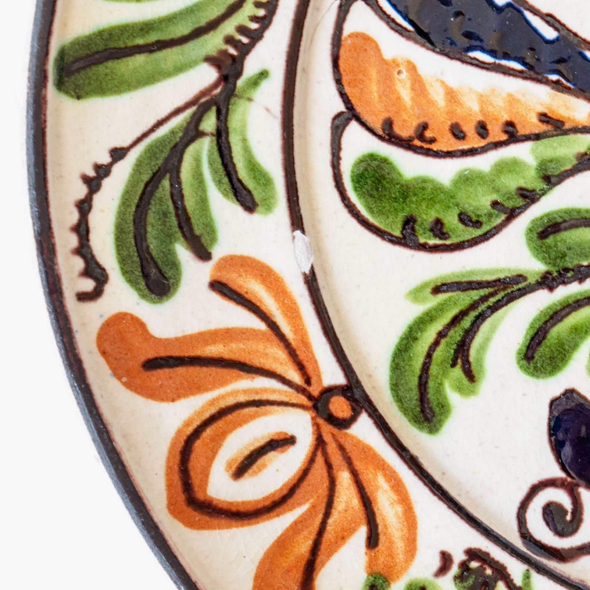 Traditional Korond Wall Hanging Plate With Bird and Flowers, Farmhouse ...