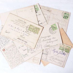 Ten Vintage Postcards With Fashionable Ladies, Collectible Fancy Cards ...