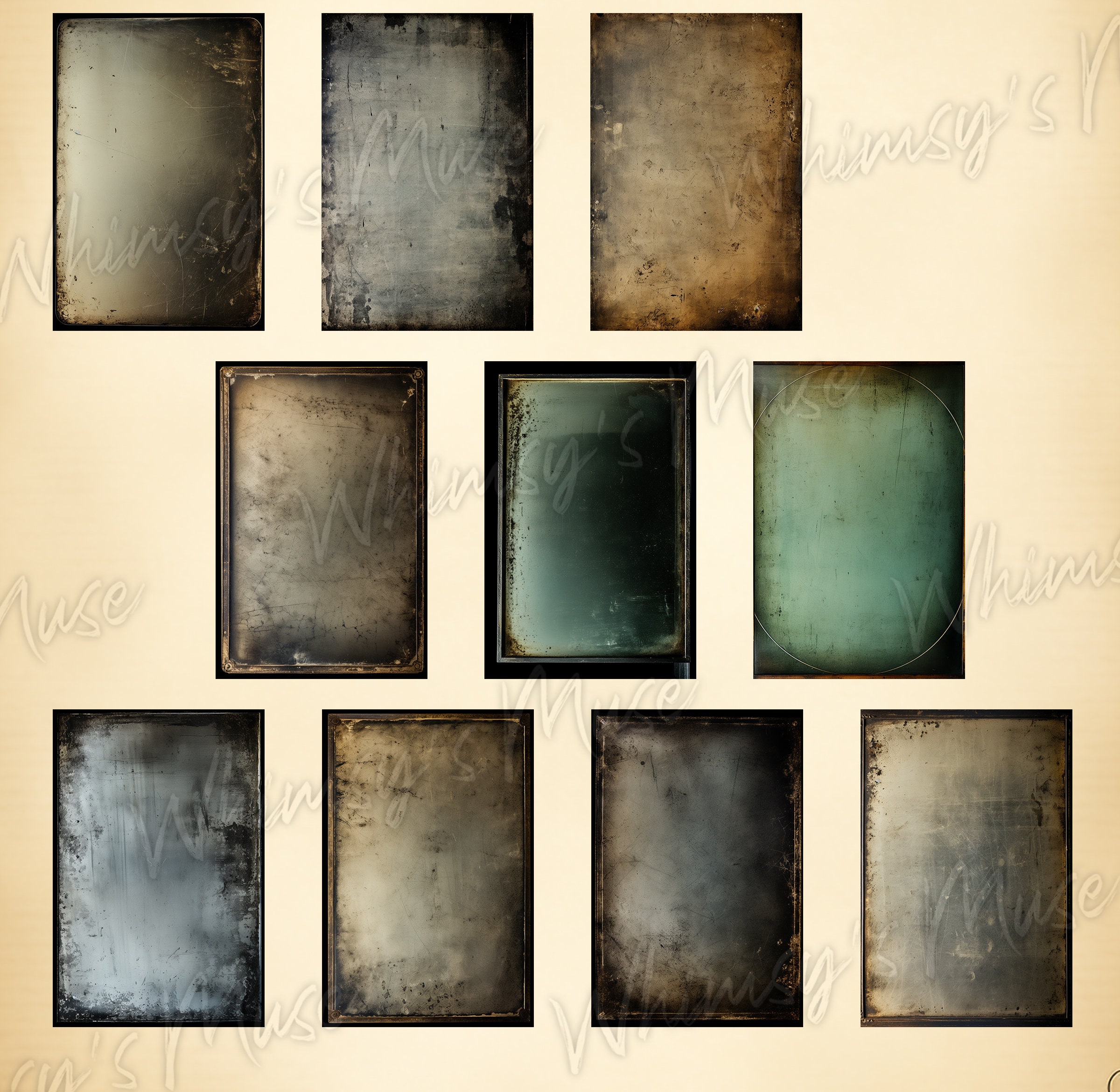 20 Tin Type Overlays, Photo Overlay, Vintage Textures, Vintage Overlays ...