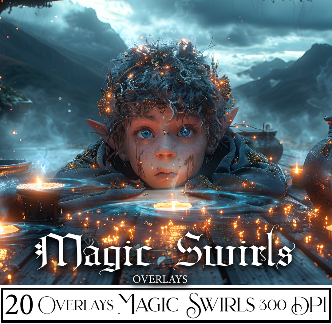 20 Magic Swirl Overlays, Magic Orbs Overlays, Photo Overlay, Photo ...