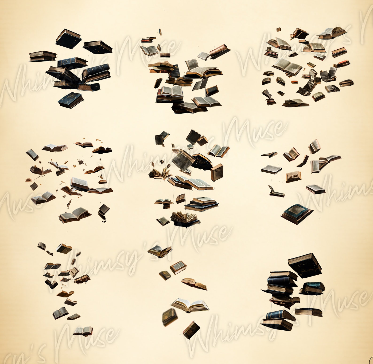 30 Book and Pages Overlays, Floating Pages Overlays, Photo Overlay ...
