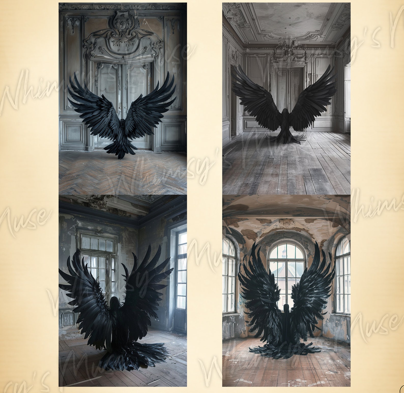 12 Dark Wing Background Composite Photography Plus Free 2 Dark Wings ...