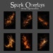 30 Spark and Fire Overlays, Magic Overlays, Photo Overlay, Photo ...