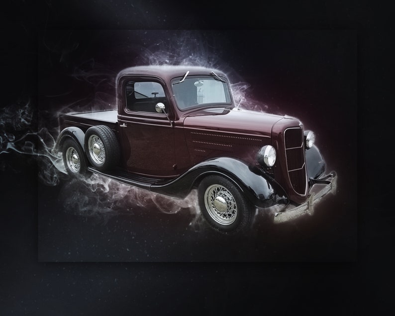 Digital Custom Car Portrait Man Cave Turn Your Photo Into | Etsy