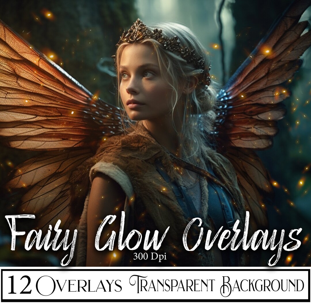 12 Png Overlays - Fairy Glow, Sparkle, Photo Overlay, Photoshop, Light ...