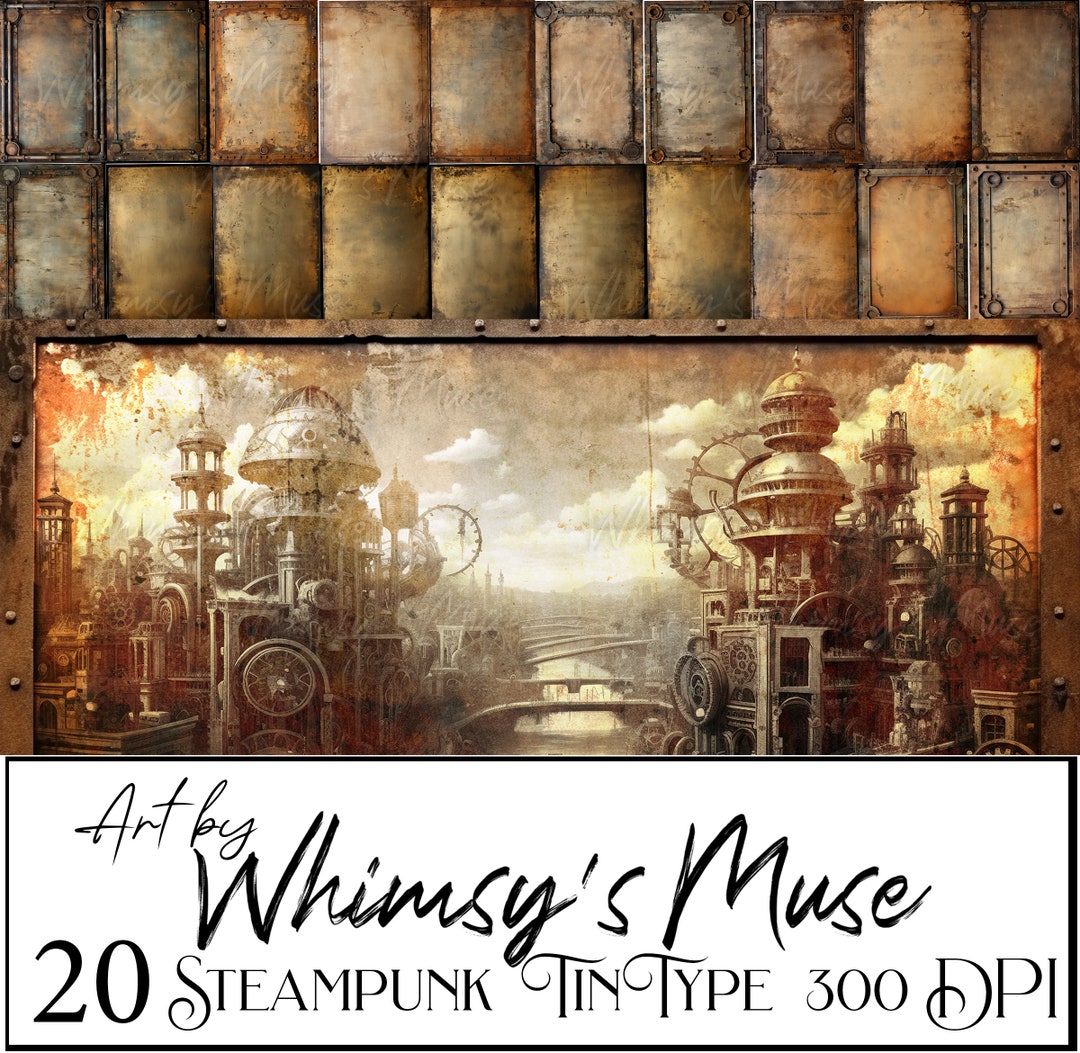 20 Steampunk Tintype Overlays, Photo Overlay, Vintage Textures, Vintage ...