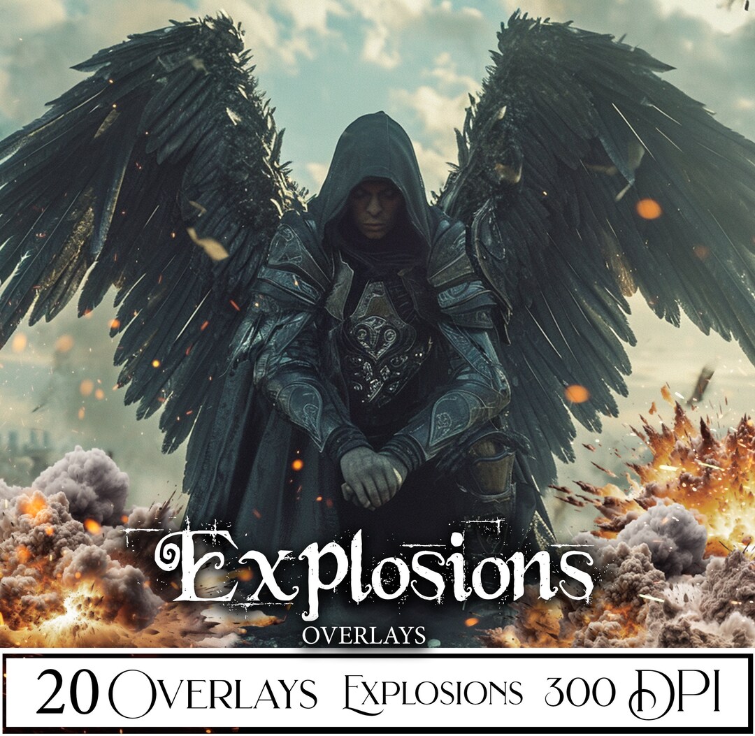 20 Explosions Overlays, War Overlays, Photo Overlay, Photo Editing, PNG ...