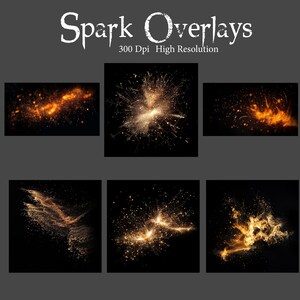 30 Spark and Fire Overlays, Magic Overlays, Photo Overlay, Photo ...