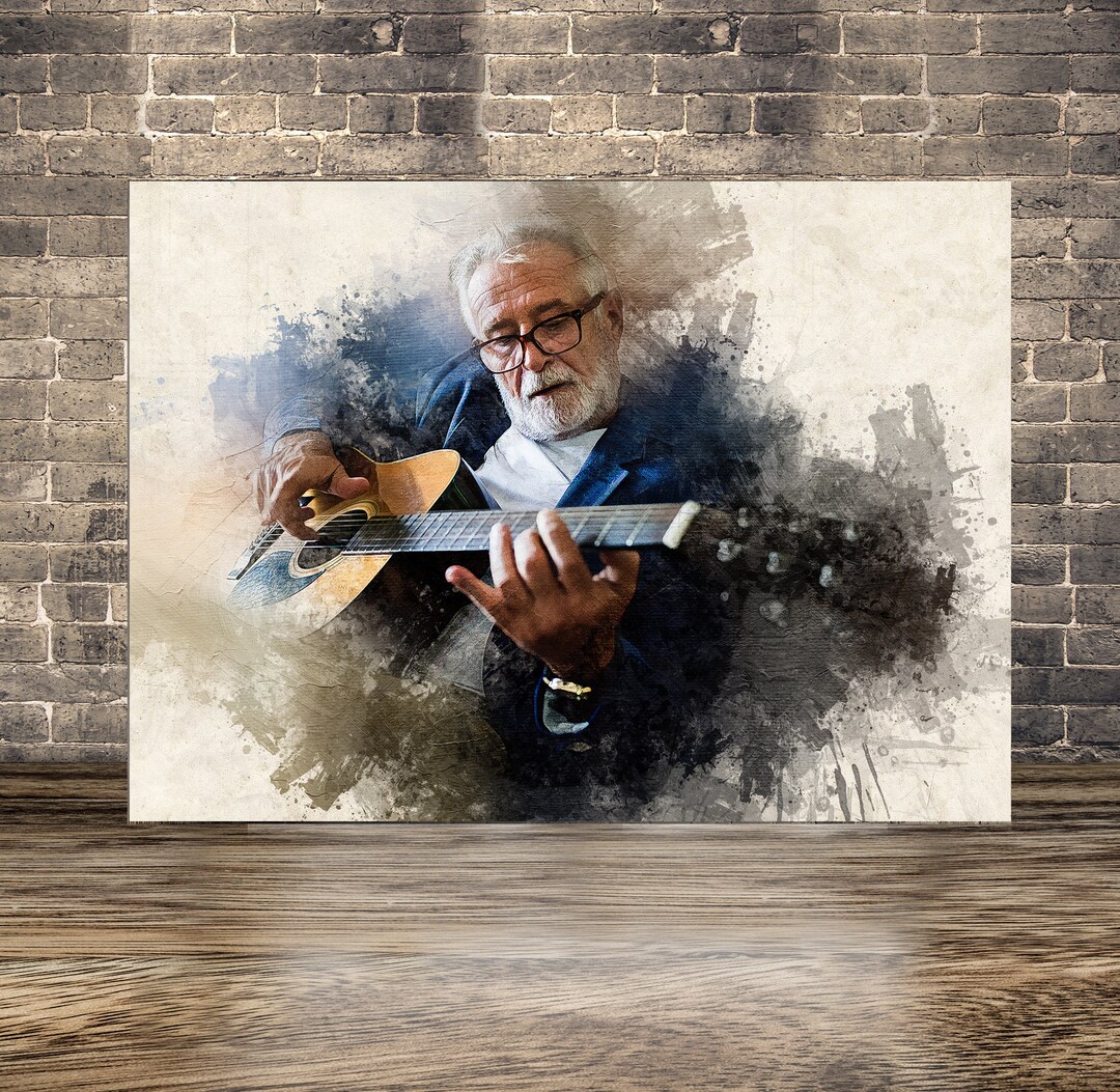 Custom Musician Posters Digital Guitar Gift Custom Music Poster Best ...