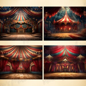 12 Digital Download Printable Circus Background, Personal and ...