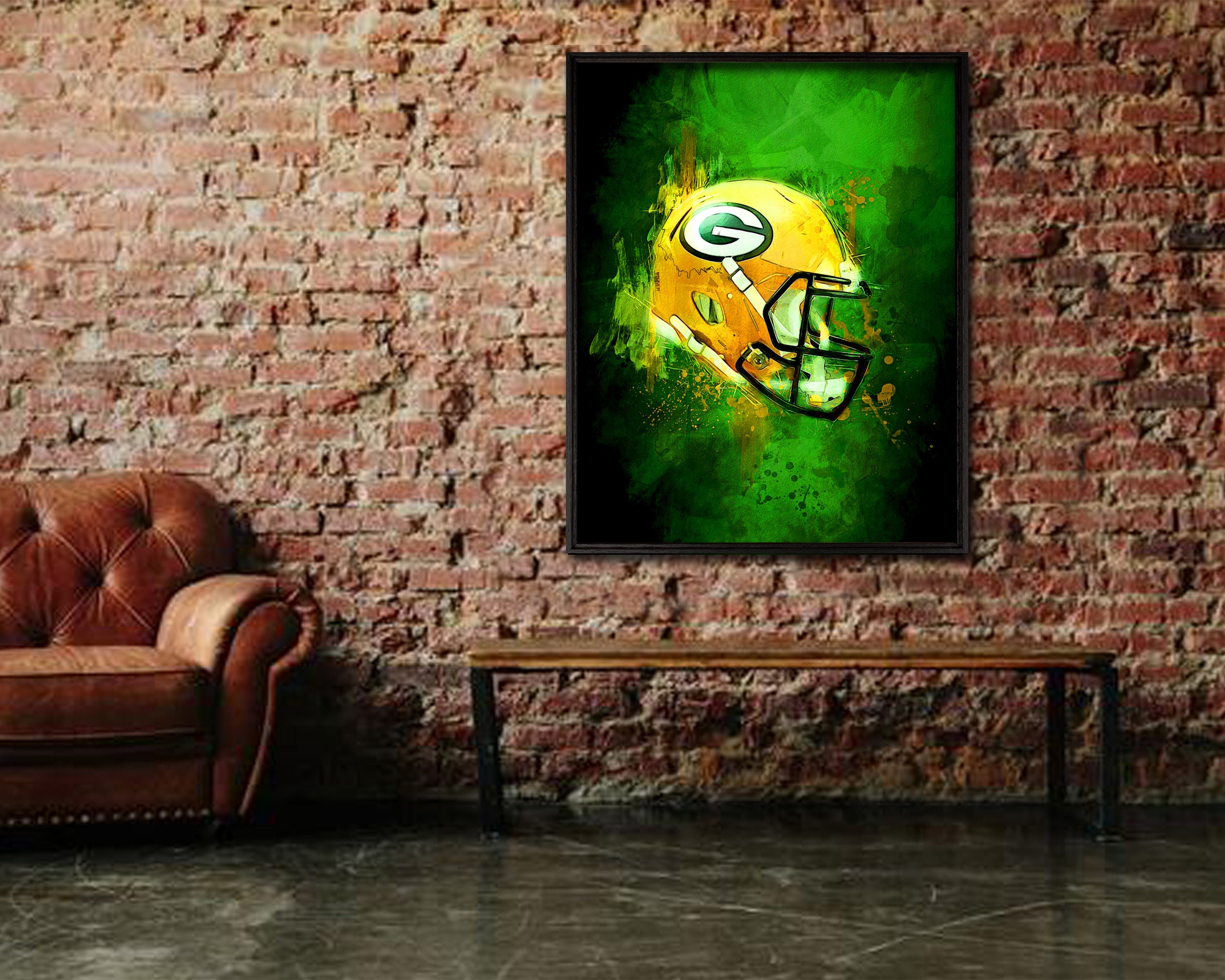 Packers Poster Green Bay Packers Canvas Print Sports Art | Etsy