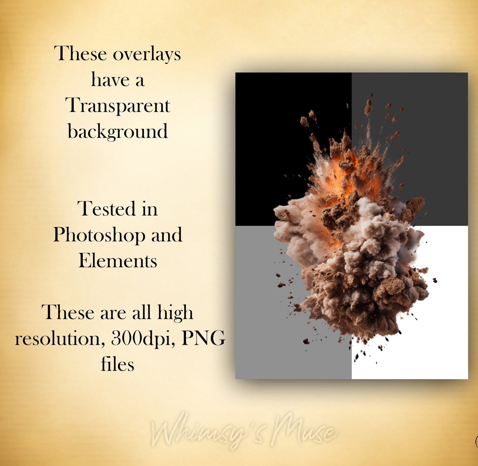 20 Explosions Overlays, War Overlays, Photo Overlay, Photo Editing, PNG ...